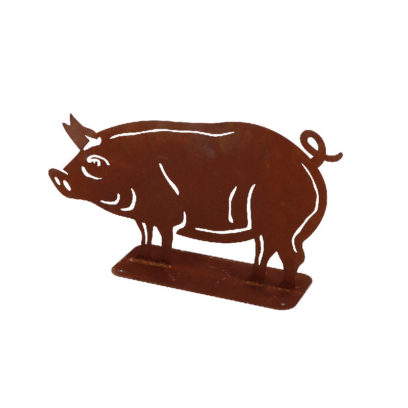 Pig Silhouette Rust Cutout Décor – Old Sturbridge Village Store